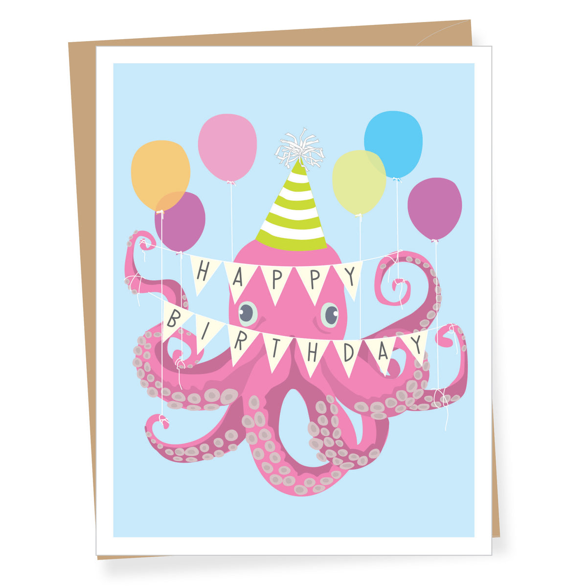 Party Octopus Birthday Card – Apartment 2 Cards