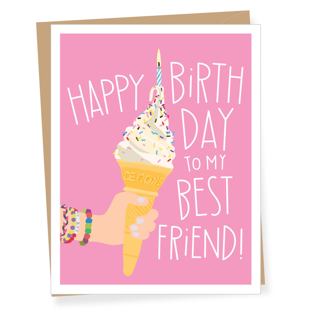 BFF Ice Cream, Best Friend Birthday Card – Apartment 2 Cards