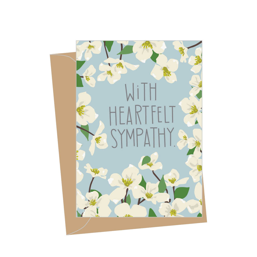 Mini Dogwood Sympathy, Folded Enclosure Card – Apartment 2 Cards