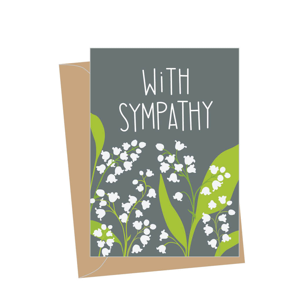 Mini Lily of the Valley Sympathy, Folded Enclosure Card – Apartment 2 Cards