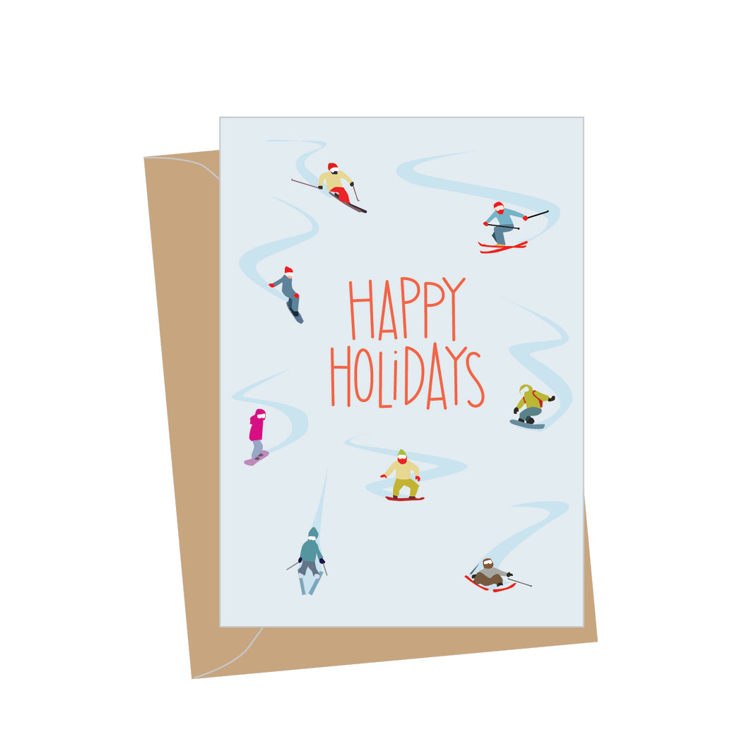 Mini Holiday Ski Slope, Folded Enclosure Card – Apartment 2 Cards