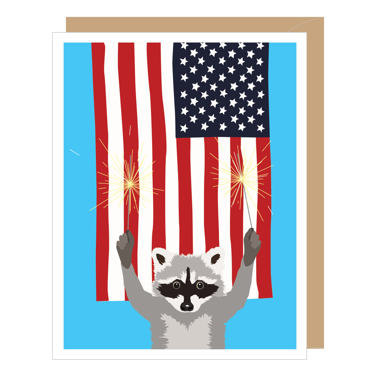 American Flag Raccoon - Fourth of July / Memorial Day Card – Apartment ...