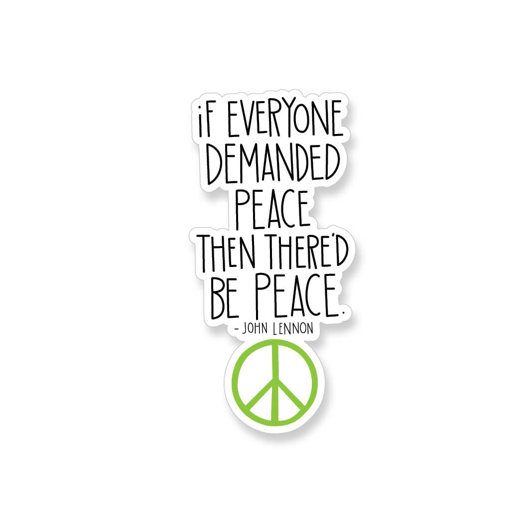John Lennon Peace Quote Vinyl Sticker – Apartment 2 Cards