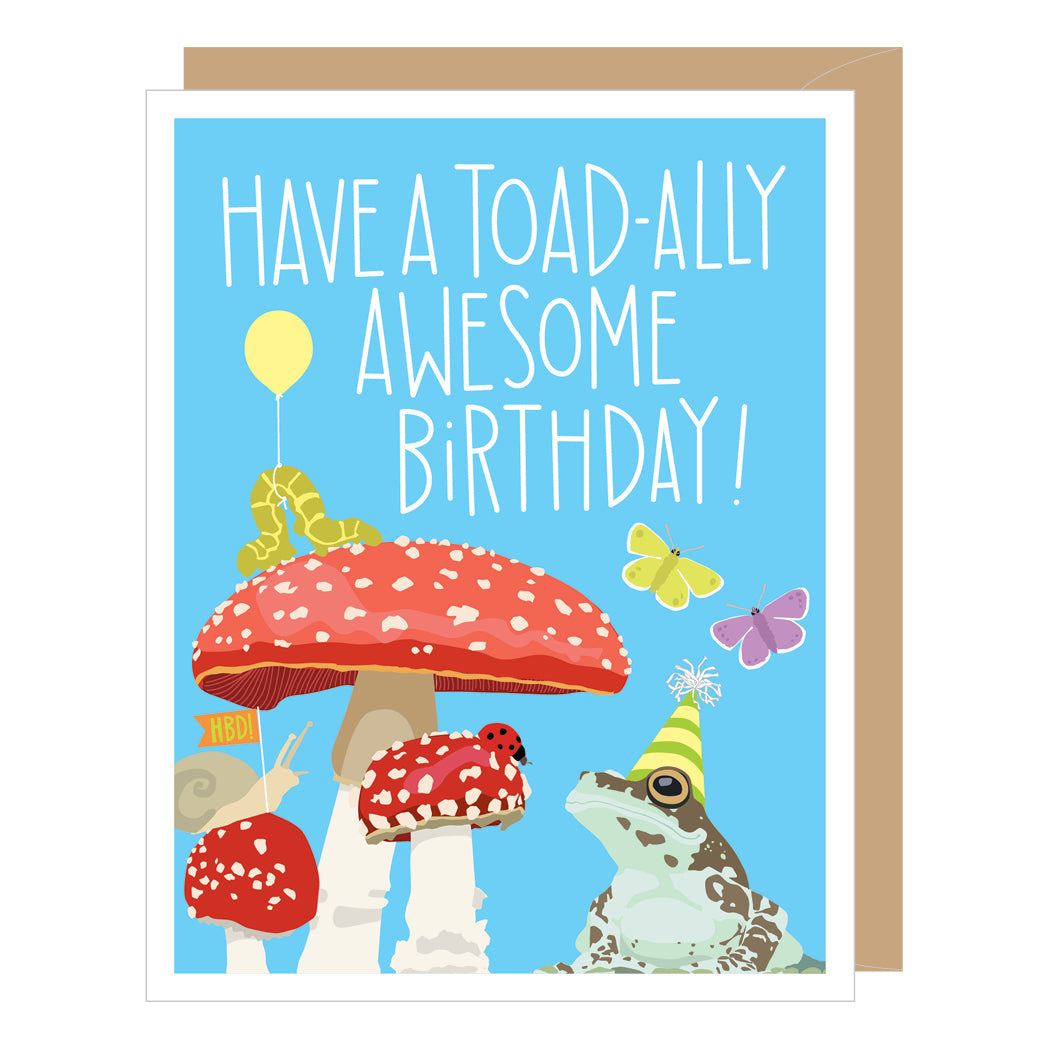Toad and Toadstools, Birthday Card – Apartment 2 Cards