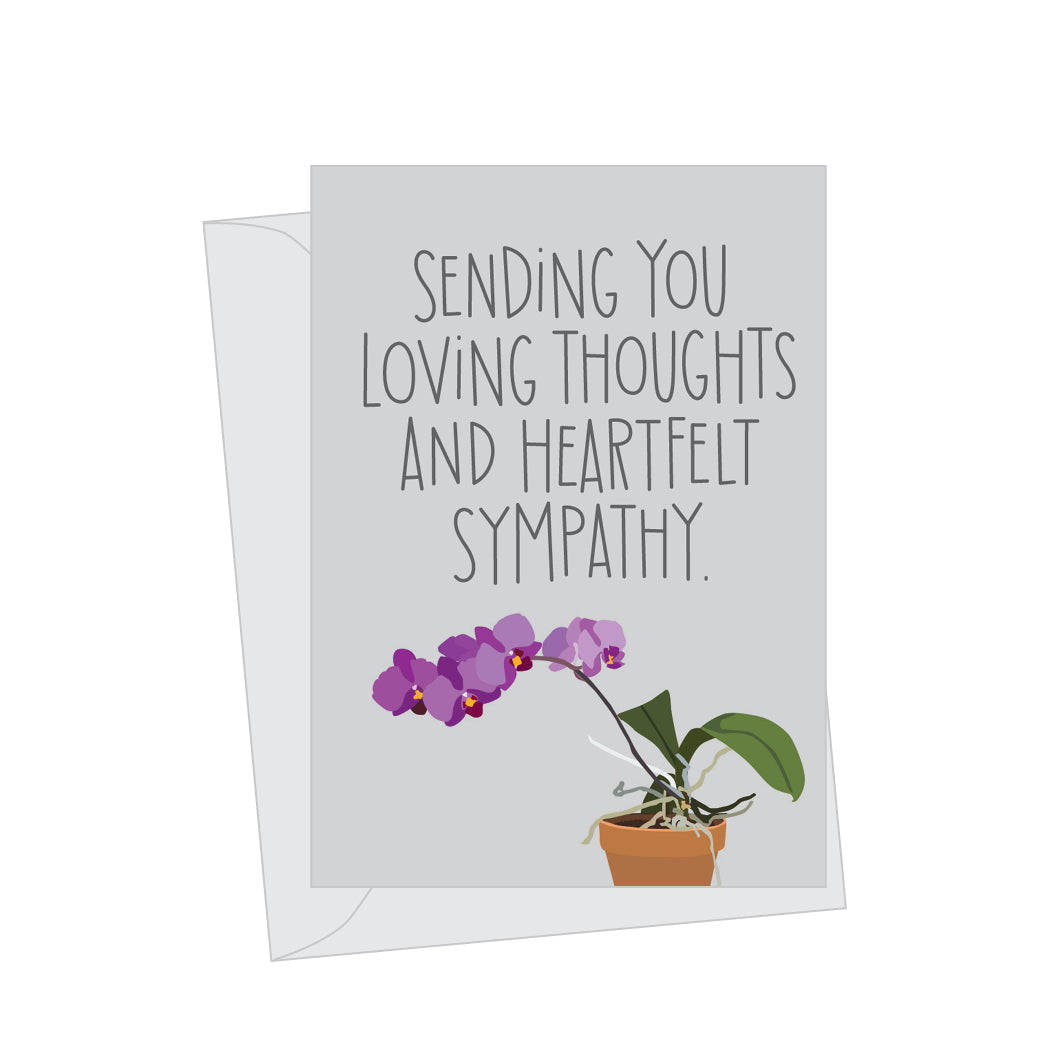 Mini Sympathy Purple Orchid, Folded Enclosure Card – Apartment 2 Cards